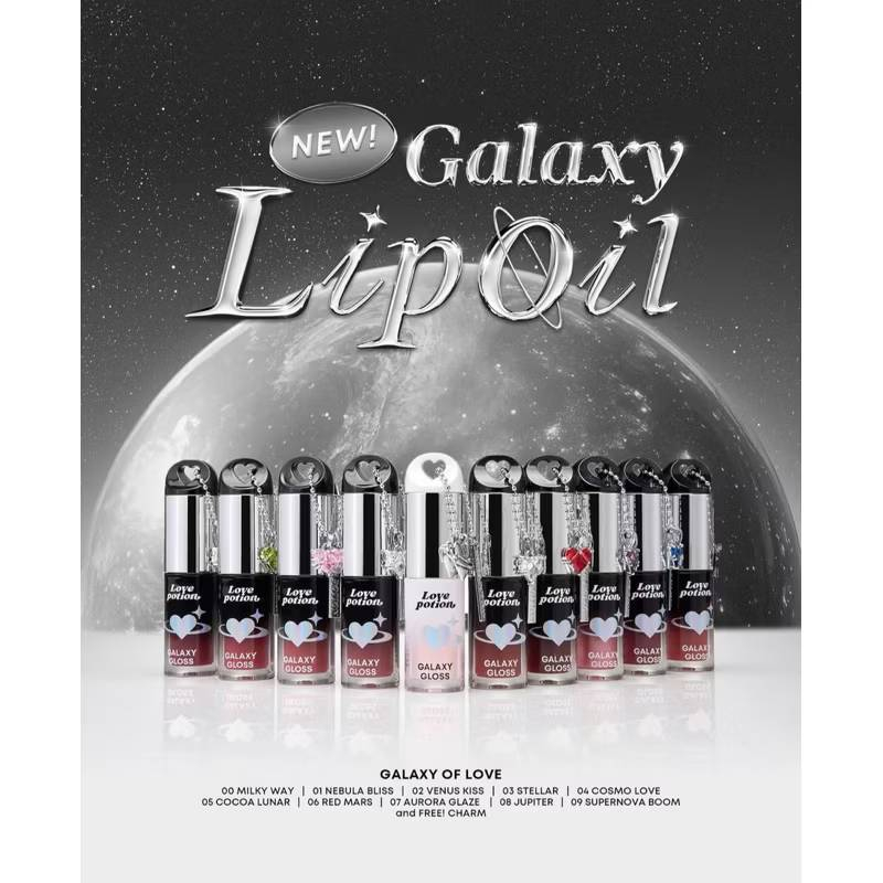 Love Potion Lip Oil Galaxy Oli Model New Juicy Color Pink Lips ...
