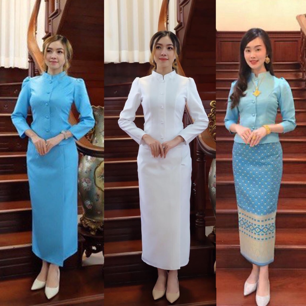 Chitralada Shirt Code 1-10 Size 32-44 Inches Lao Silk Full Glue (Shirt ...
