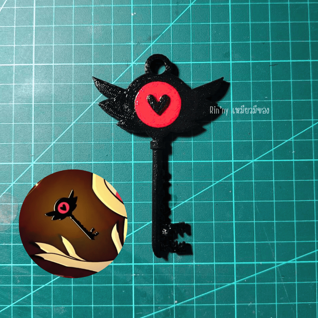 Key Prop Hazbin Hotel Abhaibbon Hantaran 3D Printing Keychain *Rework ...