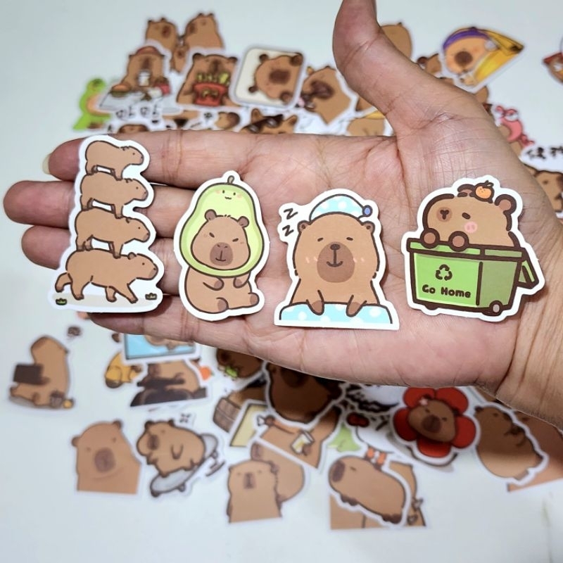 Capybara Sticker Small Pieces Of Cute Washi Paper (Pack Of 100pcs ...