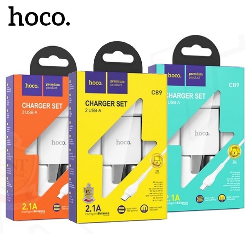 HOCO C89 Charger Set A Of 2-Port Chargers With USB Charging Cable Used ...