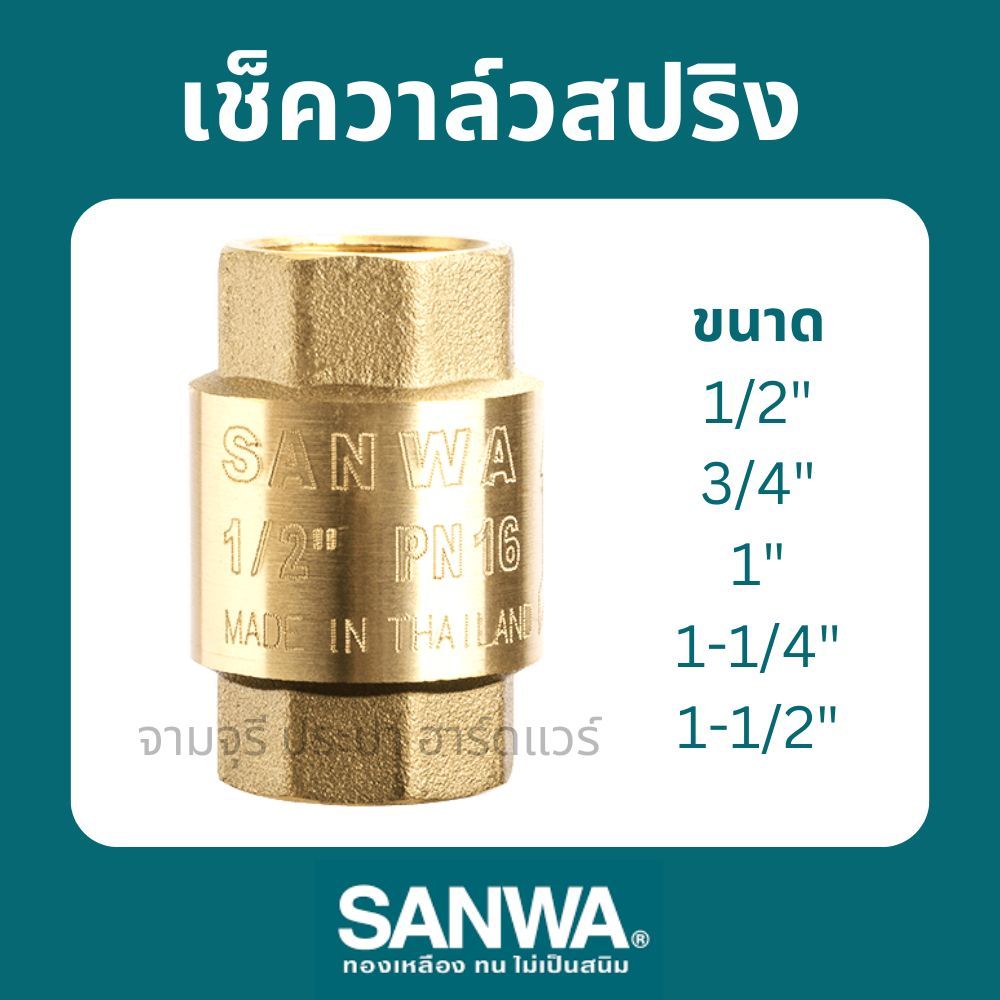SANWA Brass Check Valve Spring (Size 1/2"-1-1/2") | Shopee Philippines