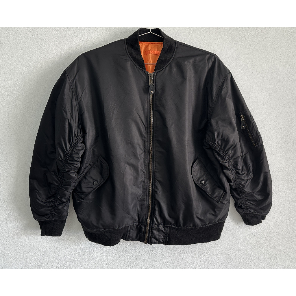 JACKET FLYER'S MAN INTERMEDIATE MA-1 BLACK FNF AUTHENTIC SYSTEM ...