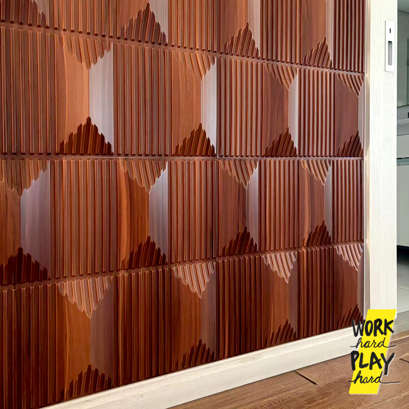 WHPH shop 3d Wall Panels PVC Wood Grain mid century modern 50x50 cm ...