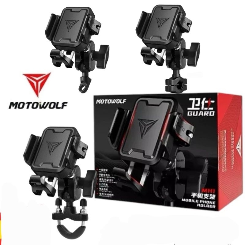 MOTOWOLF MH1 Quick Lock Motorcycle Mobile Phone Holder Unlock Vibration ...