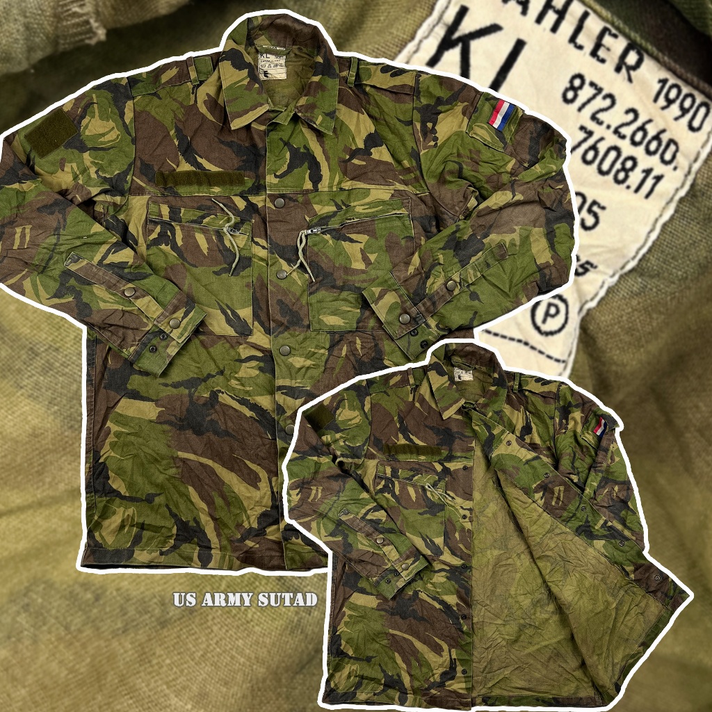 Military Jacket VINTAGE 1990 DUTCH Camouflage Army KL Wahler Has 1 ...