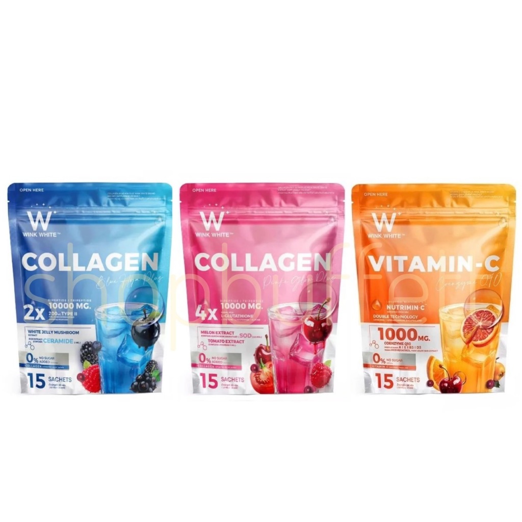 WINK WHITE Collagen Vitamin C (1 Pack Contains 15 Sachets) There Are 3 Formulas To Choose From ...