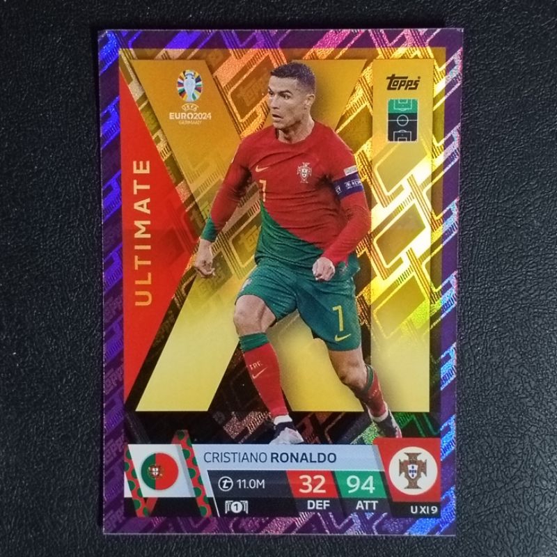 EURO 2024 MATCH Attack Football Card PURPLE Parale Leaf (PURPLE CRYSTAL ...