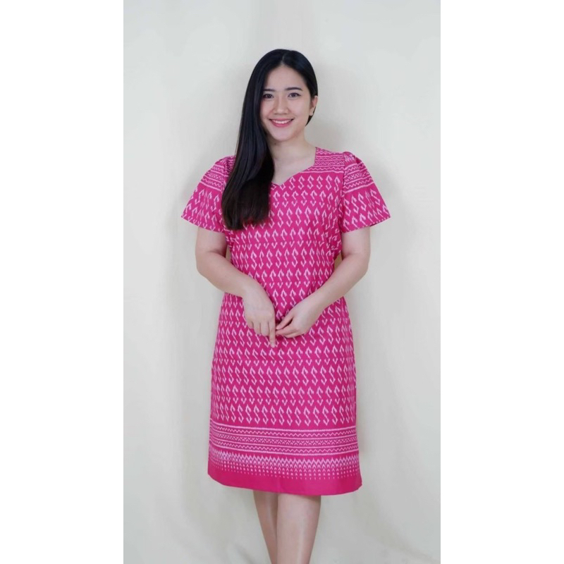 Cotton Dress Native Dresh Thai Fabric Request Pattern | Shopee Philippines