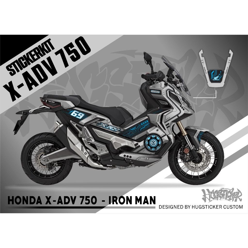 Hugsticker Car Sticker X-ADV 750 Iron Man Pattern (Iron Man) | Shopee ...