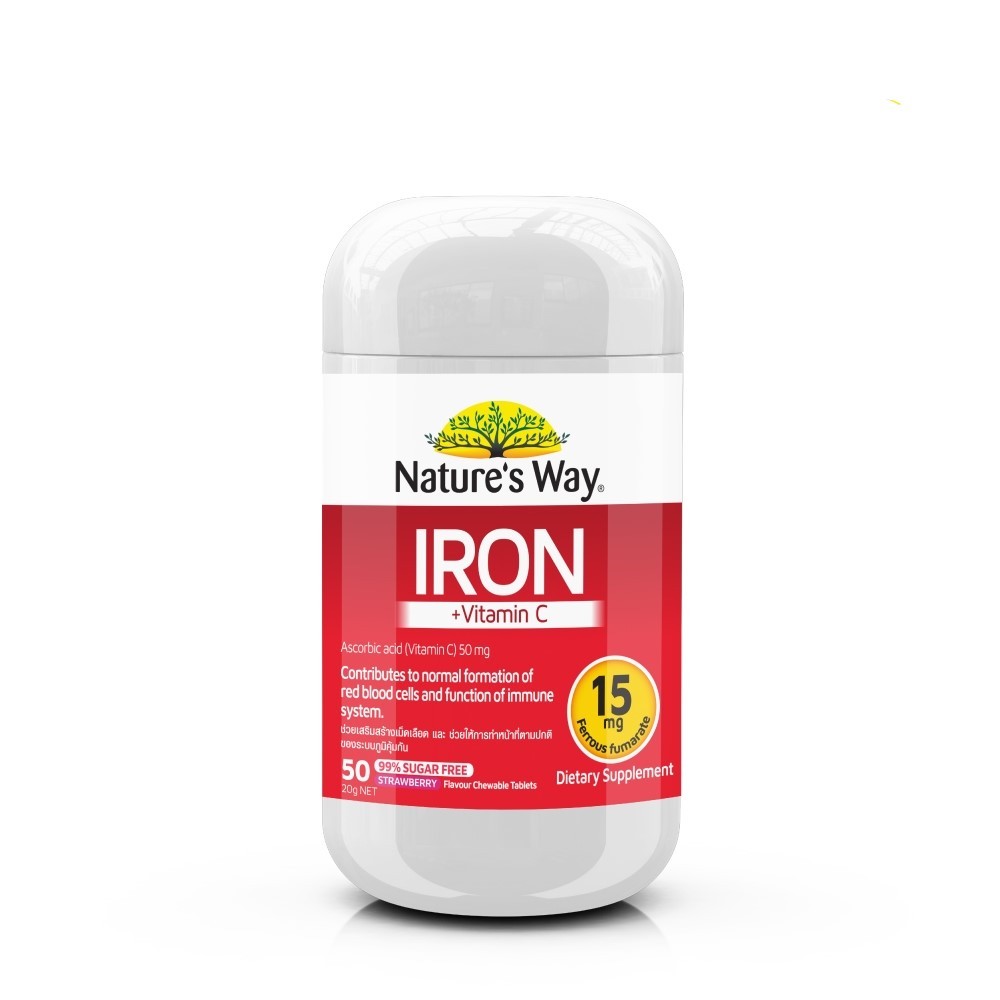 NATURE'S WAY IRON VITAMIN C CEWT Nature'sway + Chewable Tablet (50 ...