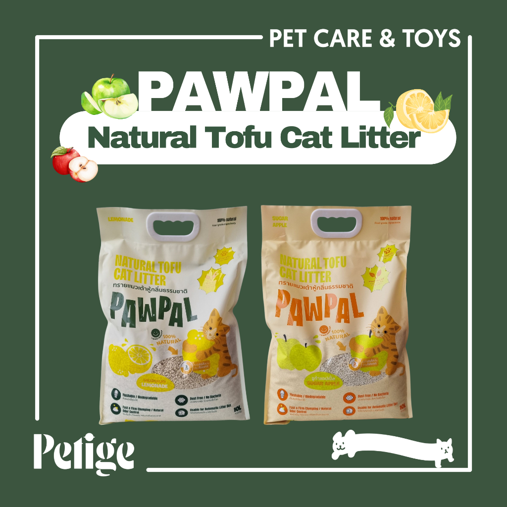 PAWPAL Natural Tofu Cat Litter From Peas Size 10 Liters | Shopee ...