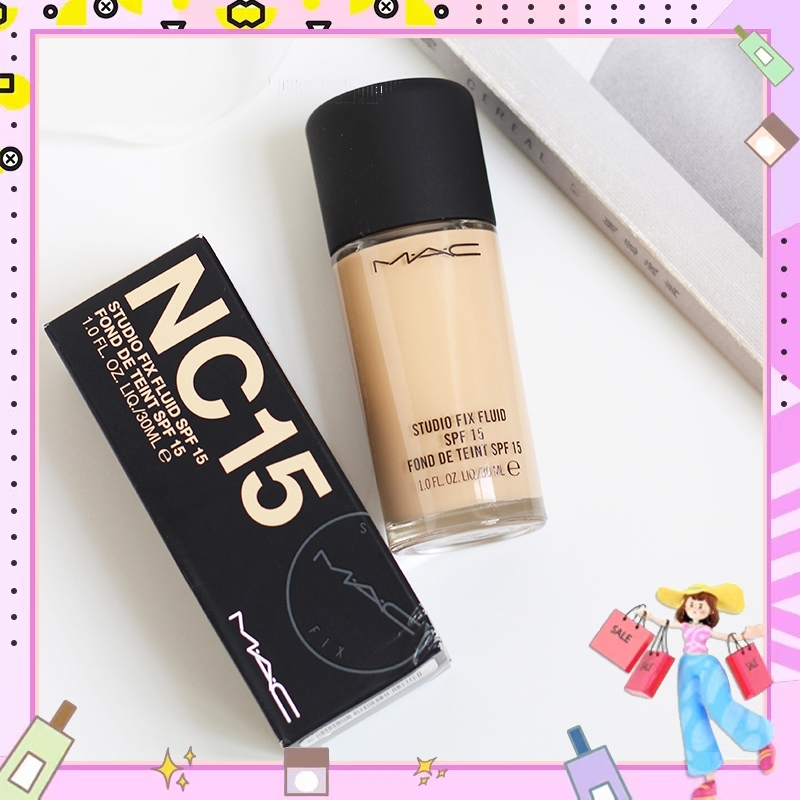 1 MAC Studio Fix Fluid Foundation SPF15 NC15 NC20-Covers Various ...