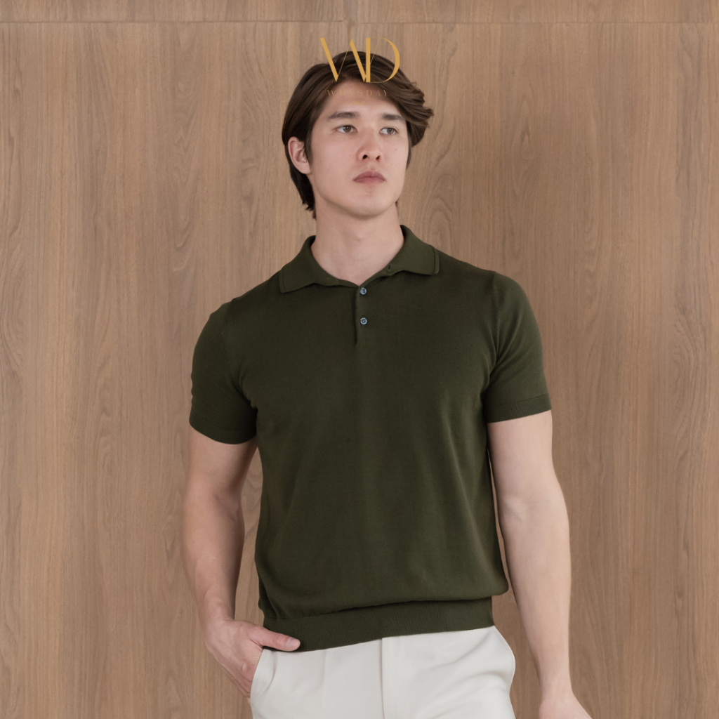 Elegant And Classic Knit Polo Shirt. Elevate The Style Of Dress WDNSDAY ...
