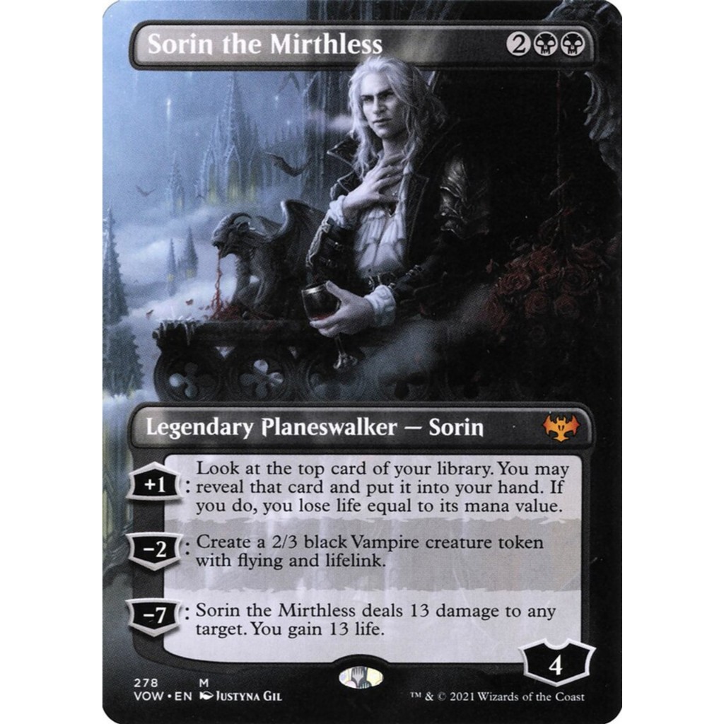 MTG : Sorin the Mirthless (Borderless)-Innistrad: Crimson VOW (VOW ...