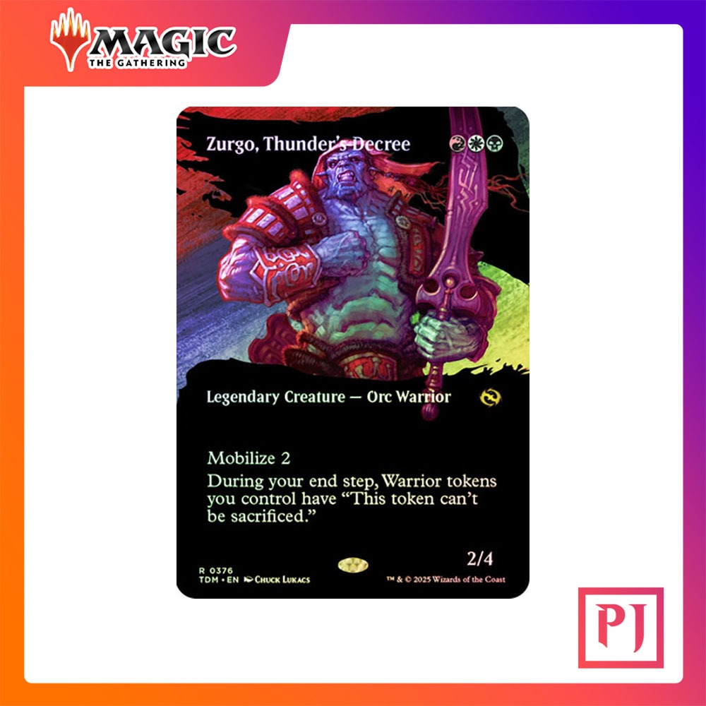 [MTG] Zurgo Thunder's Decree (Borderless) [TDM] [MULTI] [RARE] [FOIL ...