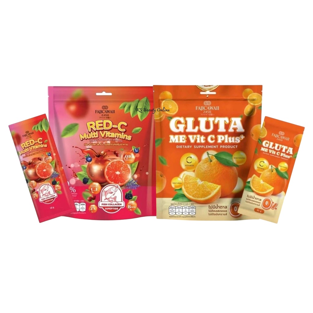 Red-C Vitamin C Red Collagen/Gluta Orange Me Vit (30 Sachets) | Shopee ...