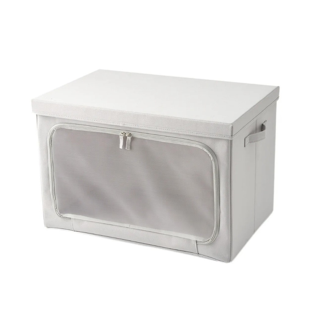 MUJI Polyester Cycle Gray Storage Box With Clear Window (60x40x40cm ...