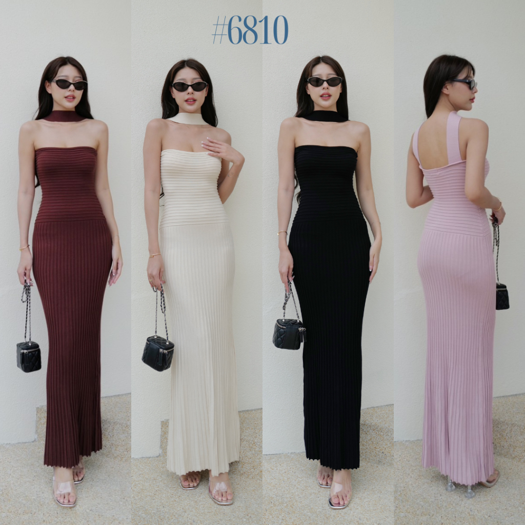 INTUON 6810 Yarn Shower Dress Can Be Worn In 2 Types Of Chokers On The Neck. And Off The ...