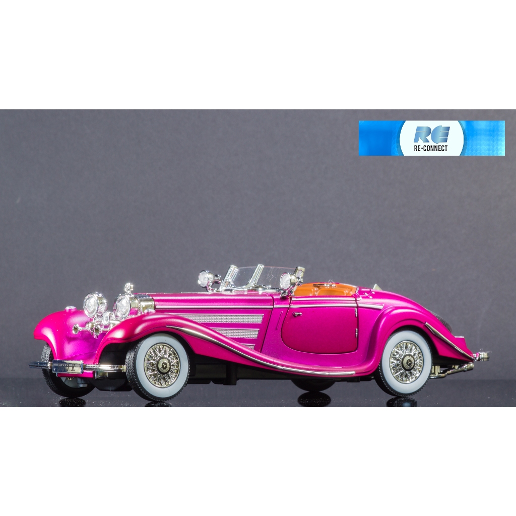 Vintage Car Model Mercedes Benz Convertible JINLIFANG 1:24 500 K Type ...