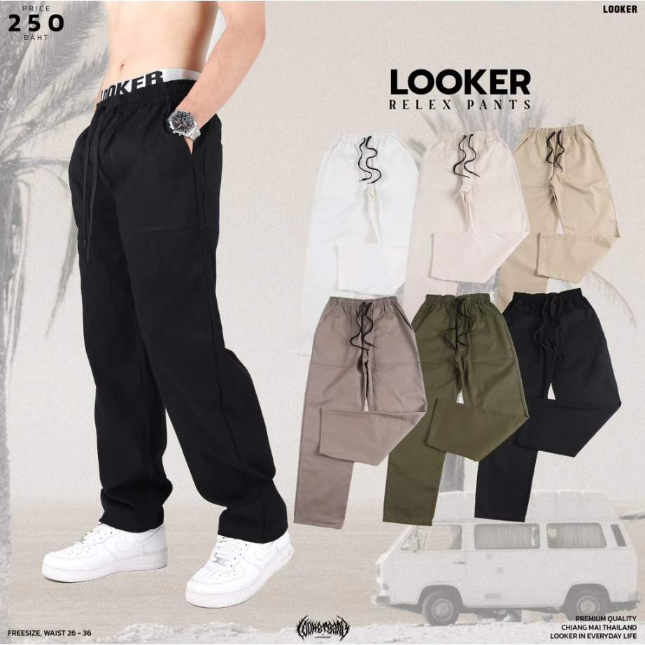 LOOKER-Elastic Waist Long Pants (9%Clothing) | Shopee Philippines