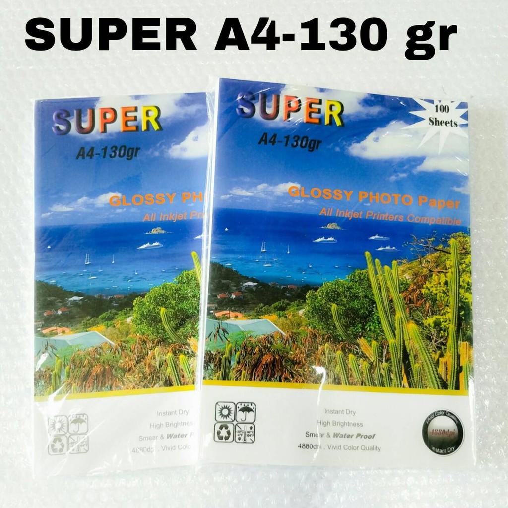 Waterproof Photo Paper A4 130g Brand Super Glossy Texture New Package ...
