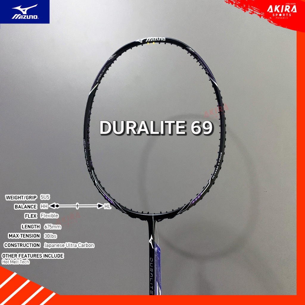 MIZUNO Badminton Racket DURALITE 69 5U With String And Envelope (Please ...