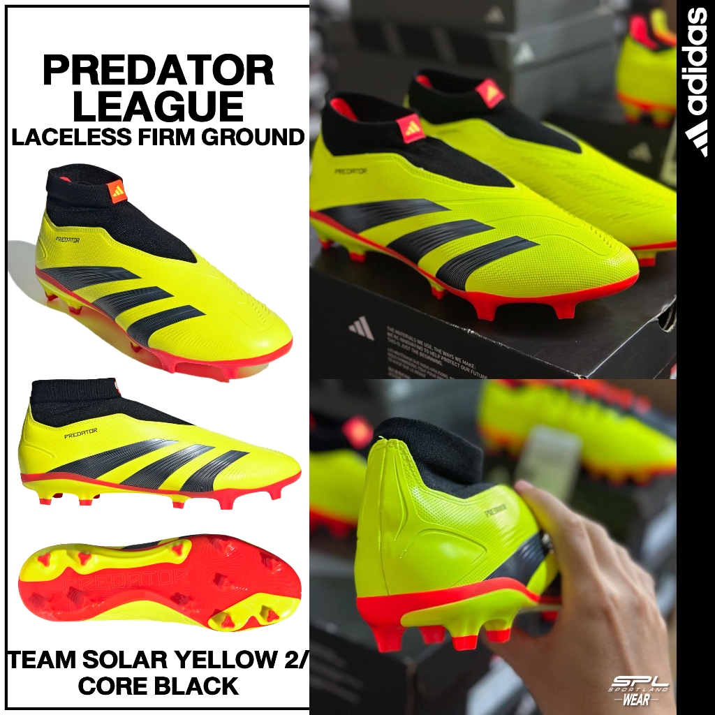 Adidas Football Shoes FB Predator League Laceless Firm Ground Boots ...