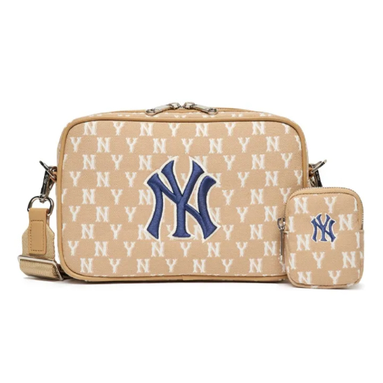 MLB NY Square Bag Large + Small Camera Mobile Phone Cotton Fabric ...