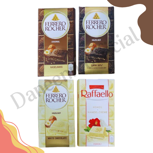 Ferrero Rocher crunchy chocolate bar 90 G 4 Flavors. | Shopee Philippines