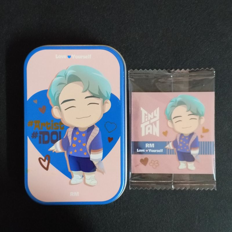 STICKER And Iron Box BTS TINY TAN RM & MINI TIN COLLECTION | Shopee ...
