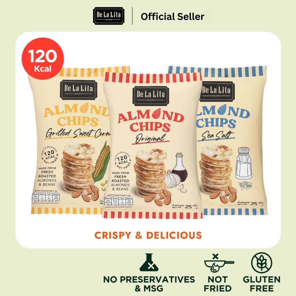 De La Lita Almond Chips (25 g) | Shopee Philippines
