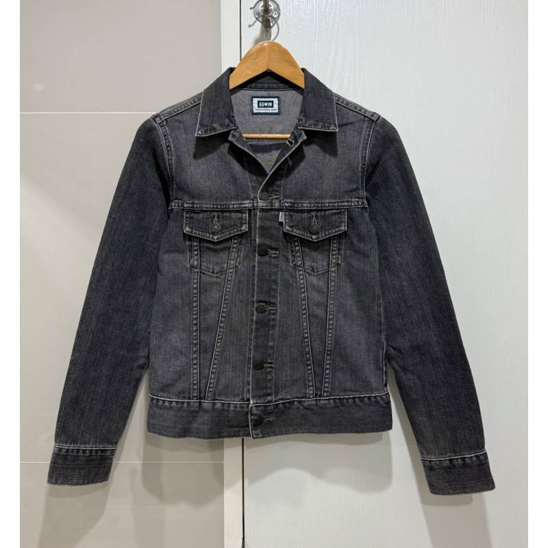 EDWIN ::: Denim Jacket_pale-Bleached Black (Bust 34") | Shopee Philippines