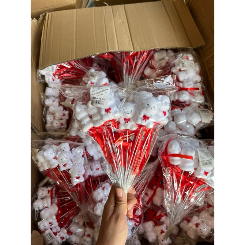 Bear Stem-Heart Foam Lifted A Dozen 12 Sticks | Shopee Philippines