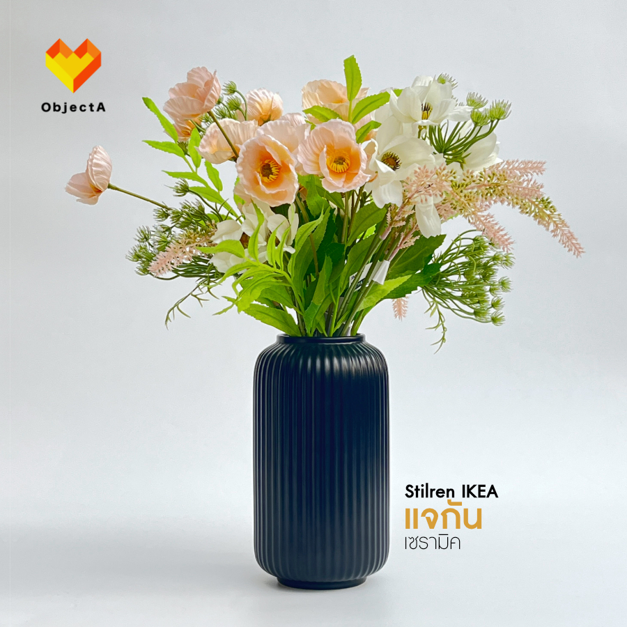 IKEA Vase White 22 cm Stillren | Shopee Philippines