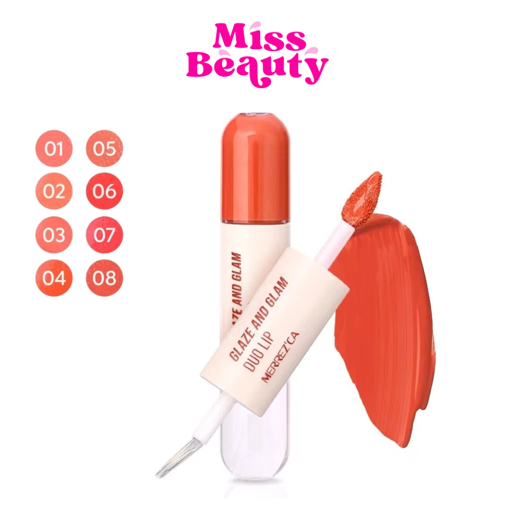Merrezca Glaze & Glam Duo Lip Matte Texture And Oil Complete In One ...