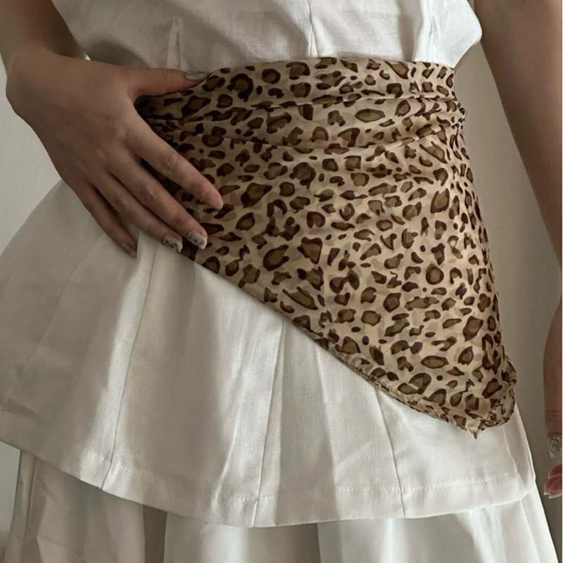 Tiger Pattern Scarf Self-Tie Belt Y2k Style Fashion Turban Hit | Shopee ...