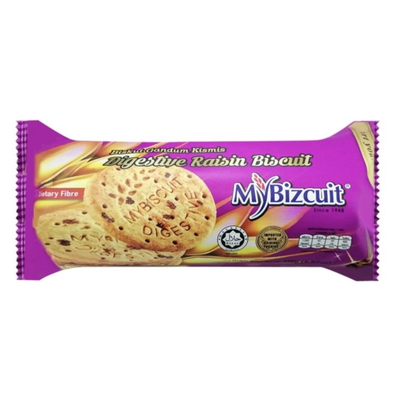 MYBIZCUIT Digestive Raisin Biscuit 250 g.-My Resin 250g. | Shopee ...