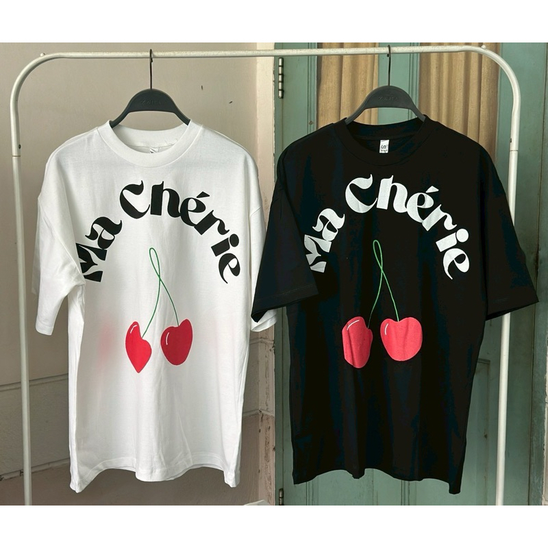 SIS.ON | Oversize SHE Fruit Pattern Oversized T-Shirt (Large Ma cherry ...