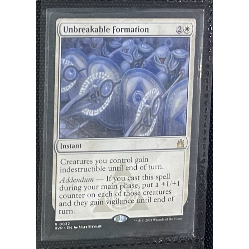 MTG Card Unbreakable Formation White Magic the gathering EDH Model RNA ...
