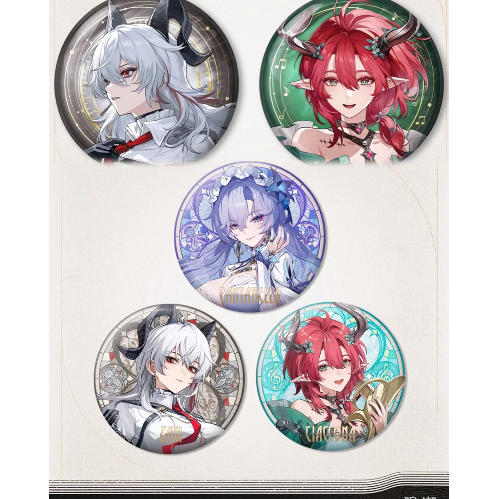 Official Authentic Zani/Ciacona/Cantarella Circle Badge Wuthering waves ...