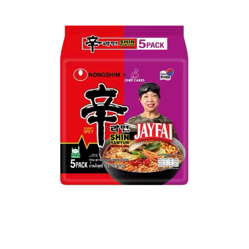 EXP :27/12/2024 (5 Packs)Nongshim JAY FAI SHIN RAMYUN NOODLE Soup Tom ...
