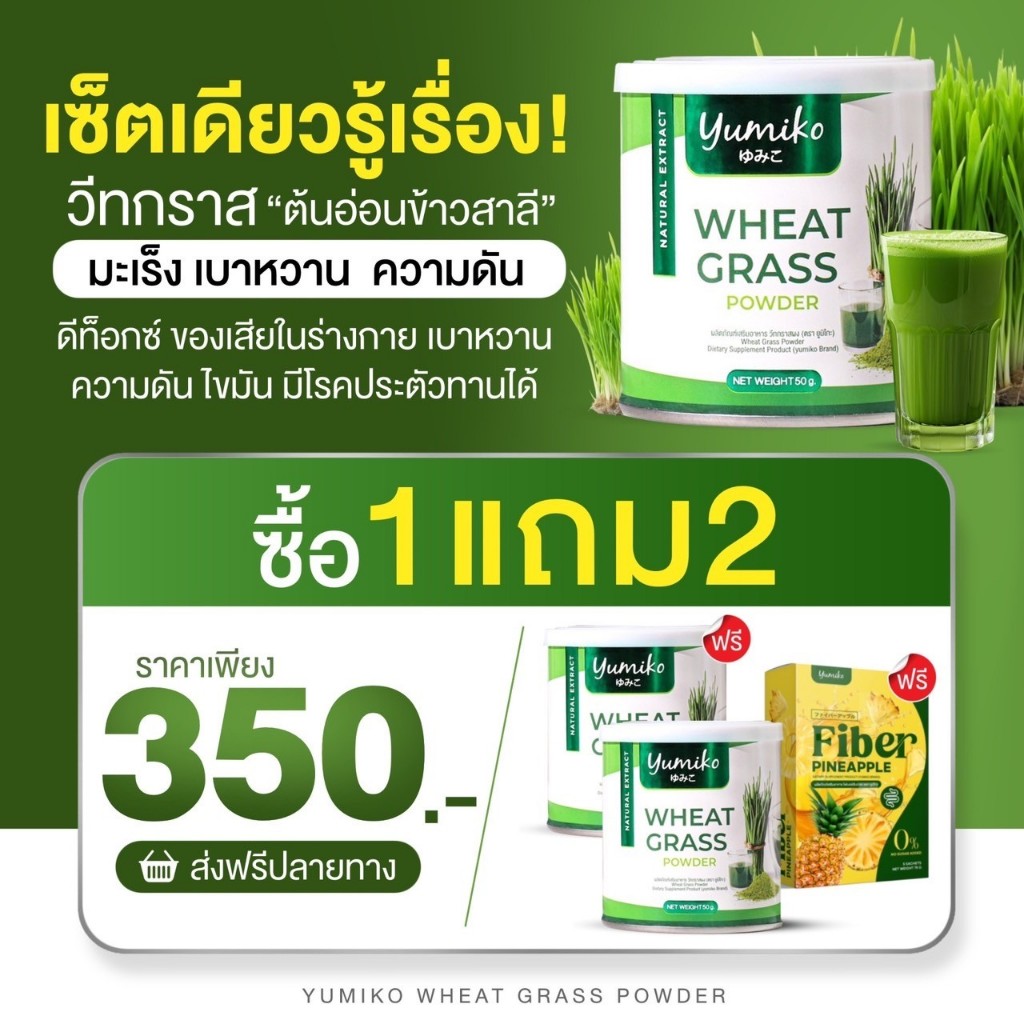 Authentic yumiko Wheatgrass chlorophyll by 50 Grams/Bottle | Shopee ...