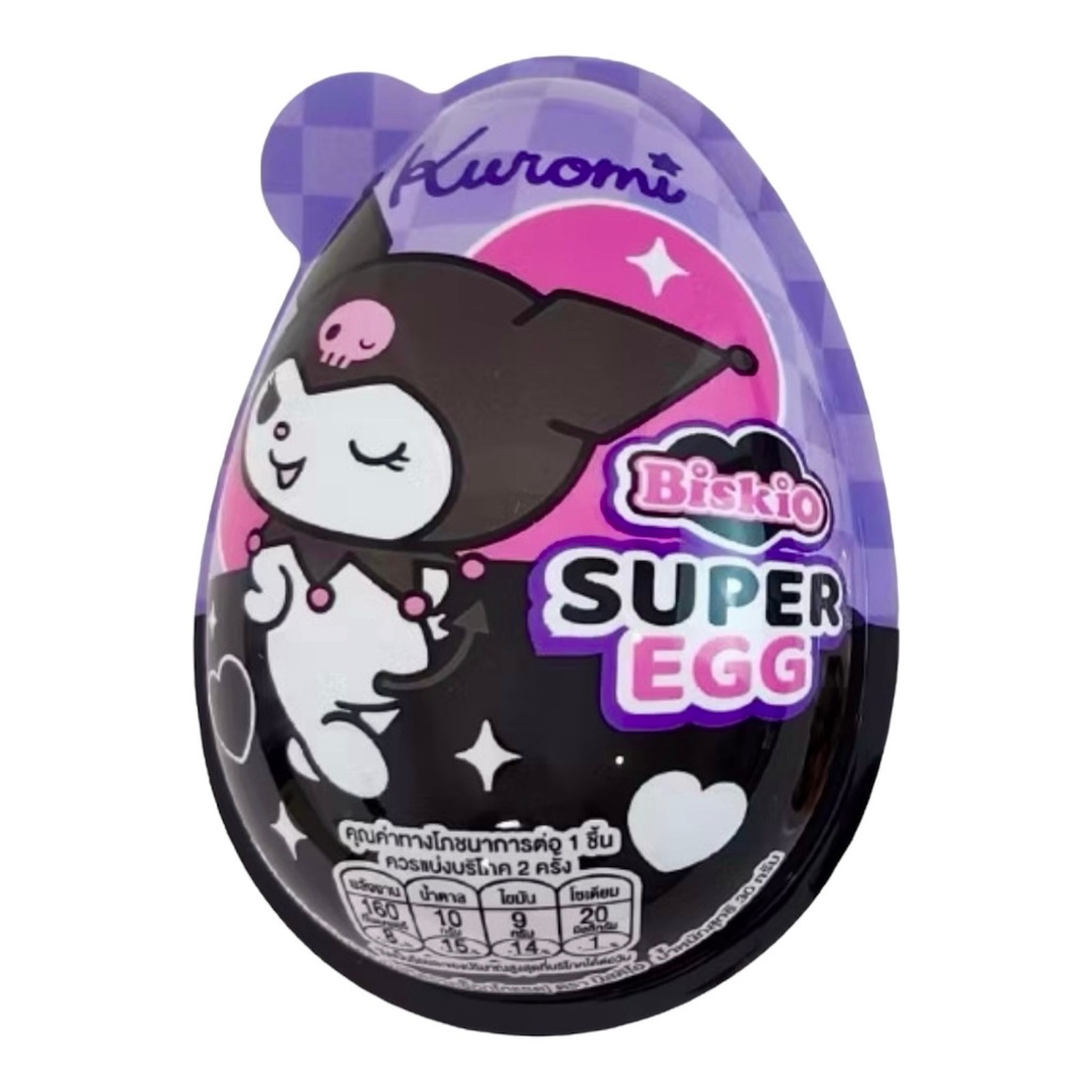 Surprise Egg Biskio Kuromi Super Chocolate Topping Biscuit Snack | 30g ...