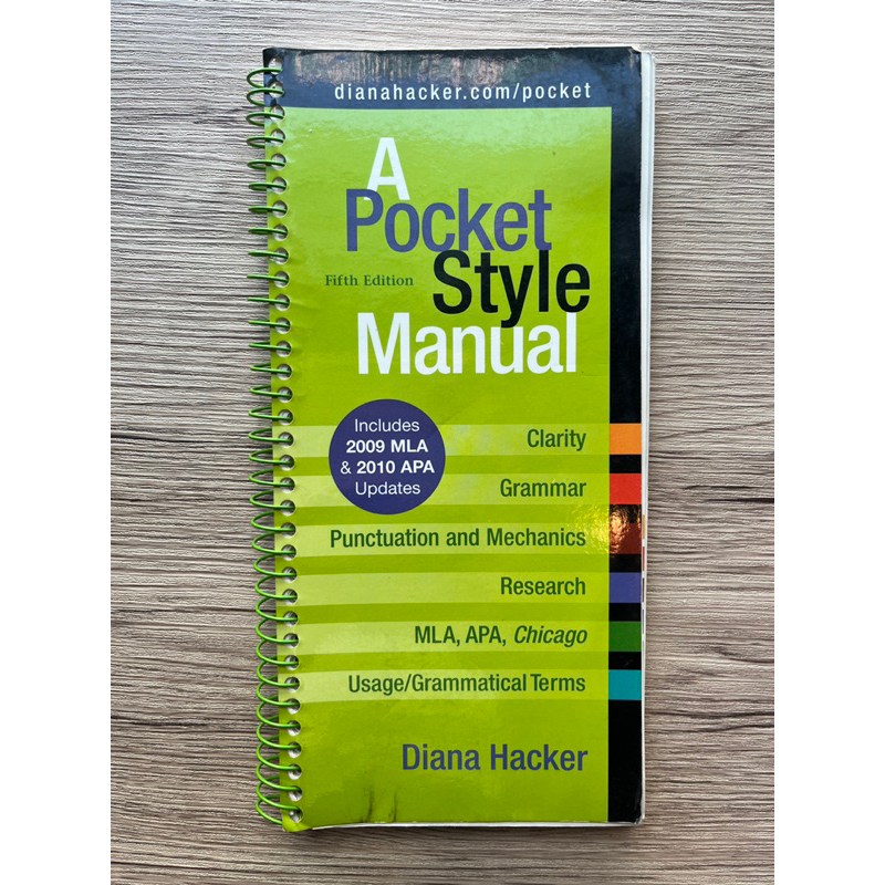A Pocket Style Manual Fifth Edition by Diana Hacker-2nd hand ready to ...