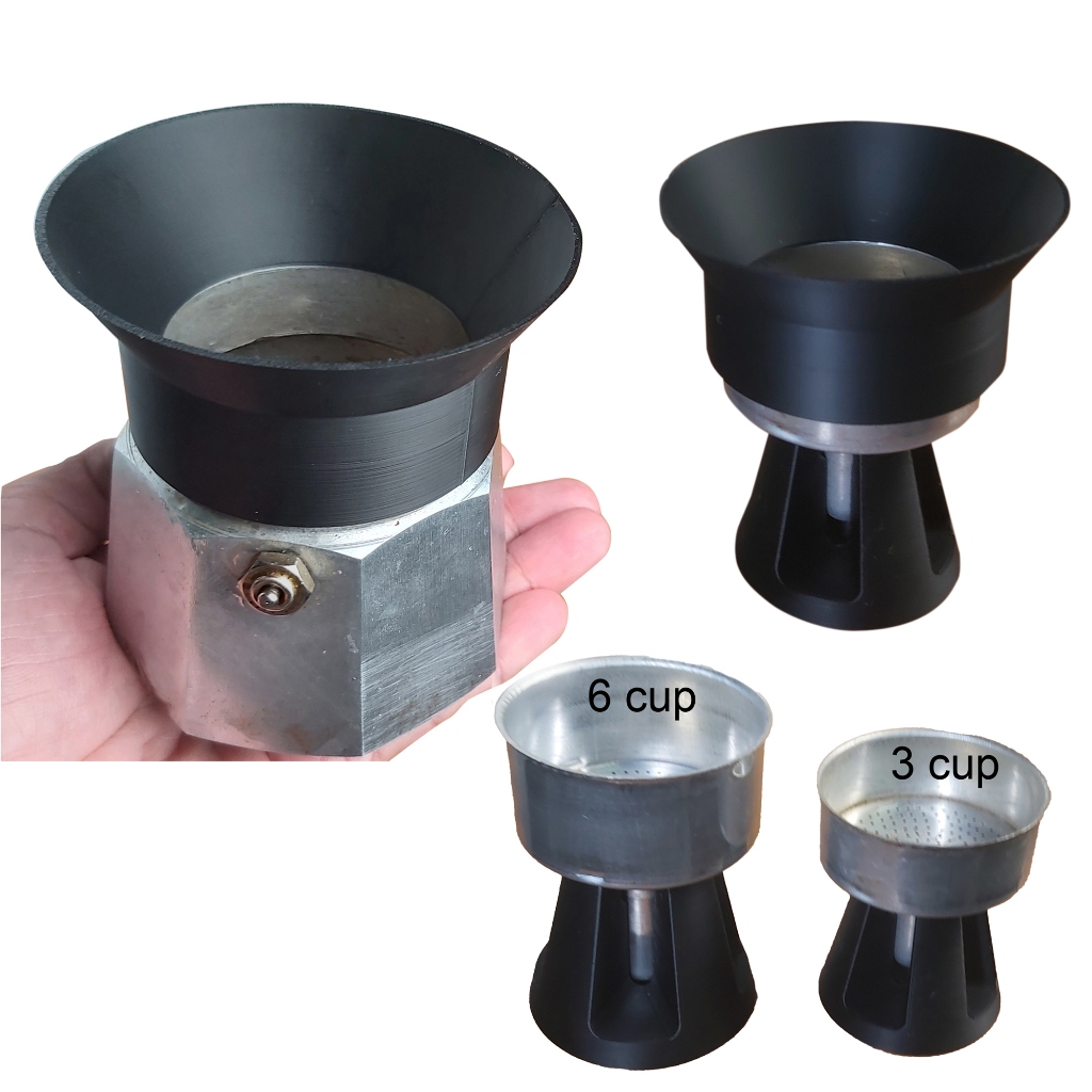 Bialetti Moka Pot Express Coffee Funnel Deep Shape Width 3 Cups 6 ...
