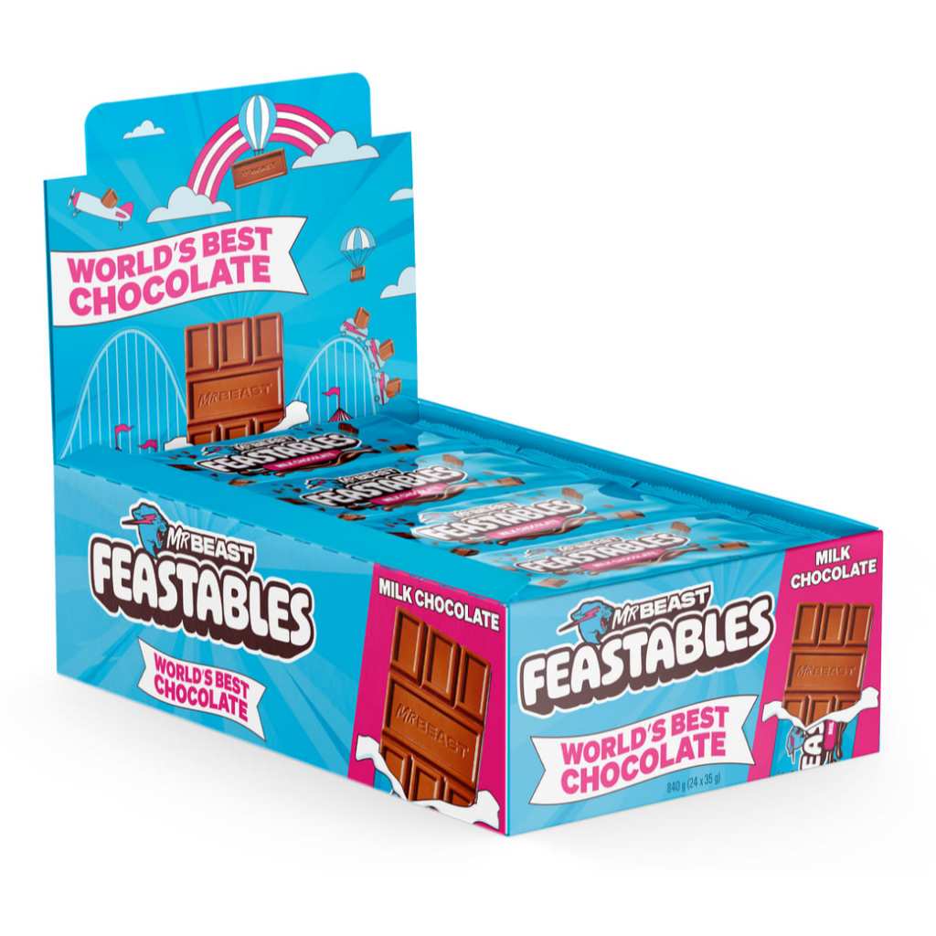 [Lift Box 24 Sticks] Mr.BEAST FEASTABLES MILK CHOCOLATE 35g /MILK BAR ...