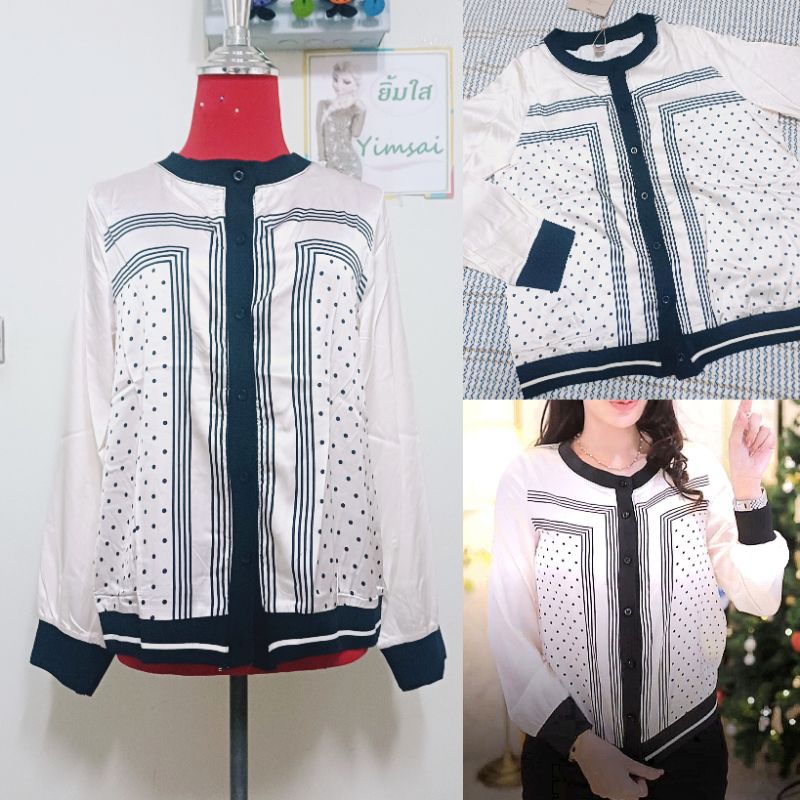Seri Label Long Sleeve Shirt With Satin Buttons | Shopee Philippines