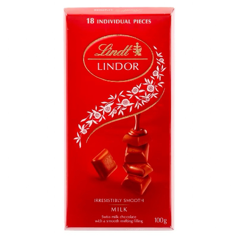 Lindt Lindor Irresistibly Smooth Chocolate Milk/White/Extra Dark 100g ...