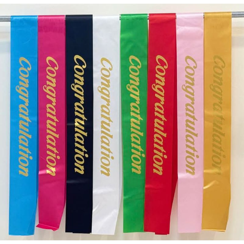 Graduation Sash Satin With Gold Congratulation Screen | Shopee Philippines